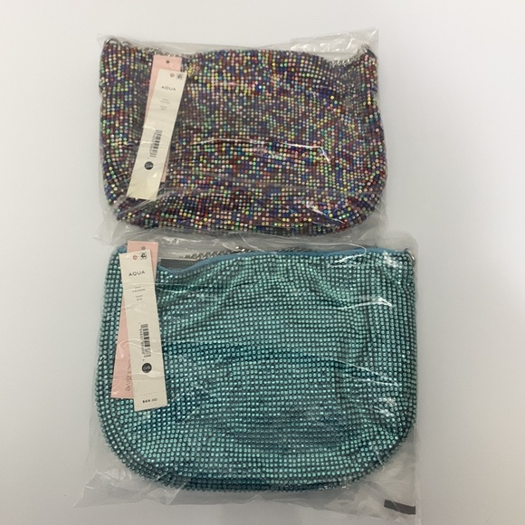 Aqua | Bags | Nwtaqua Crystal Mesh Shoulder Bag | Poshmark